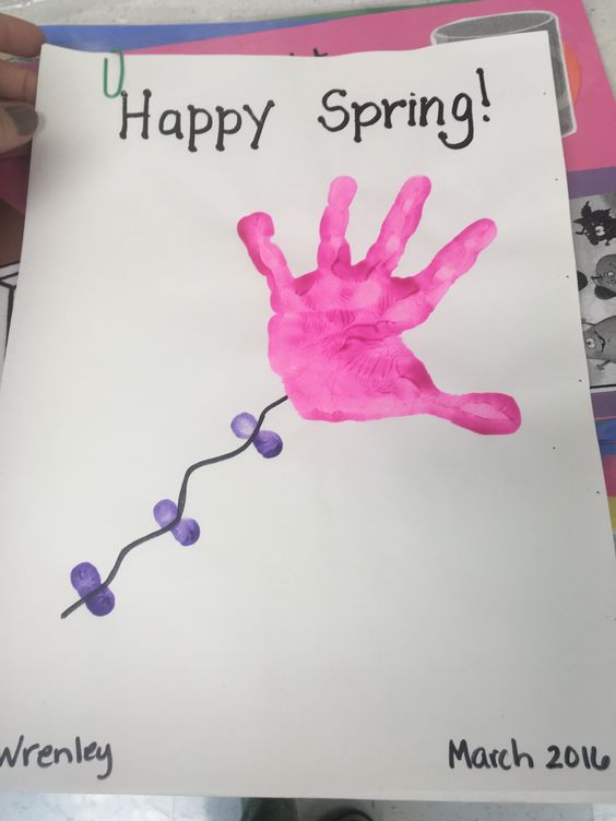 Hand Print Spring Crafts For Kids Castle Random