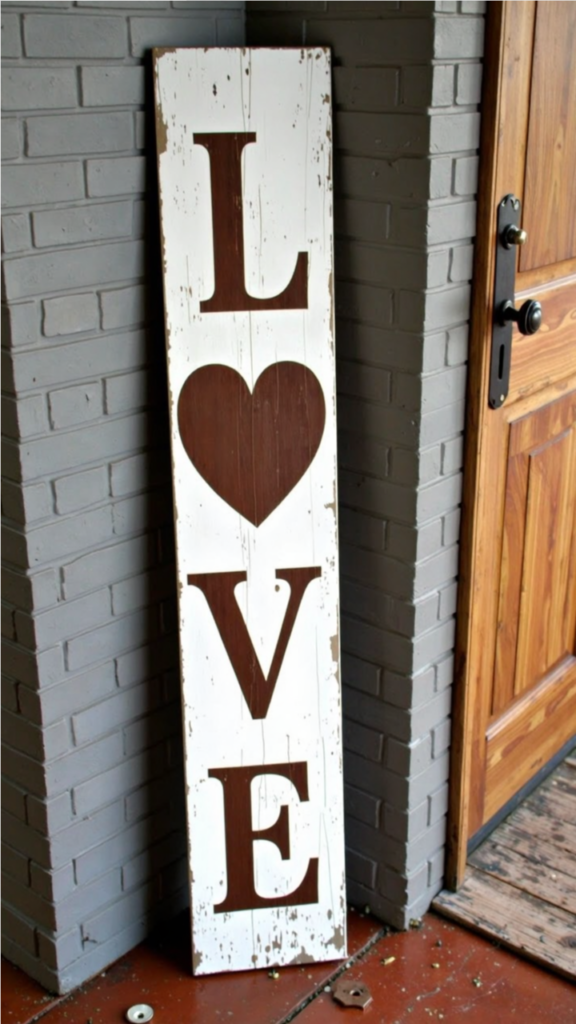 How to Make a Valentines Porch Sign - Castle Random